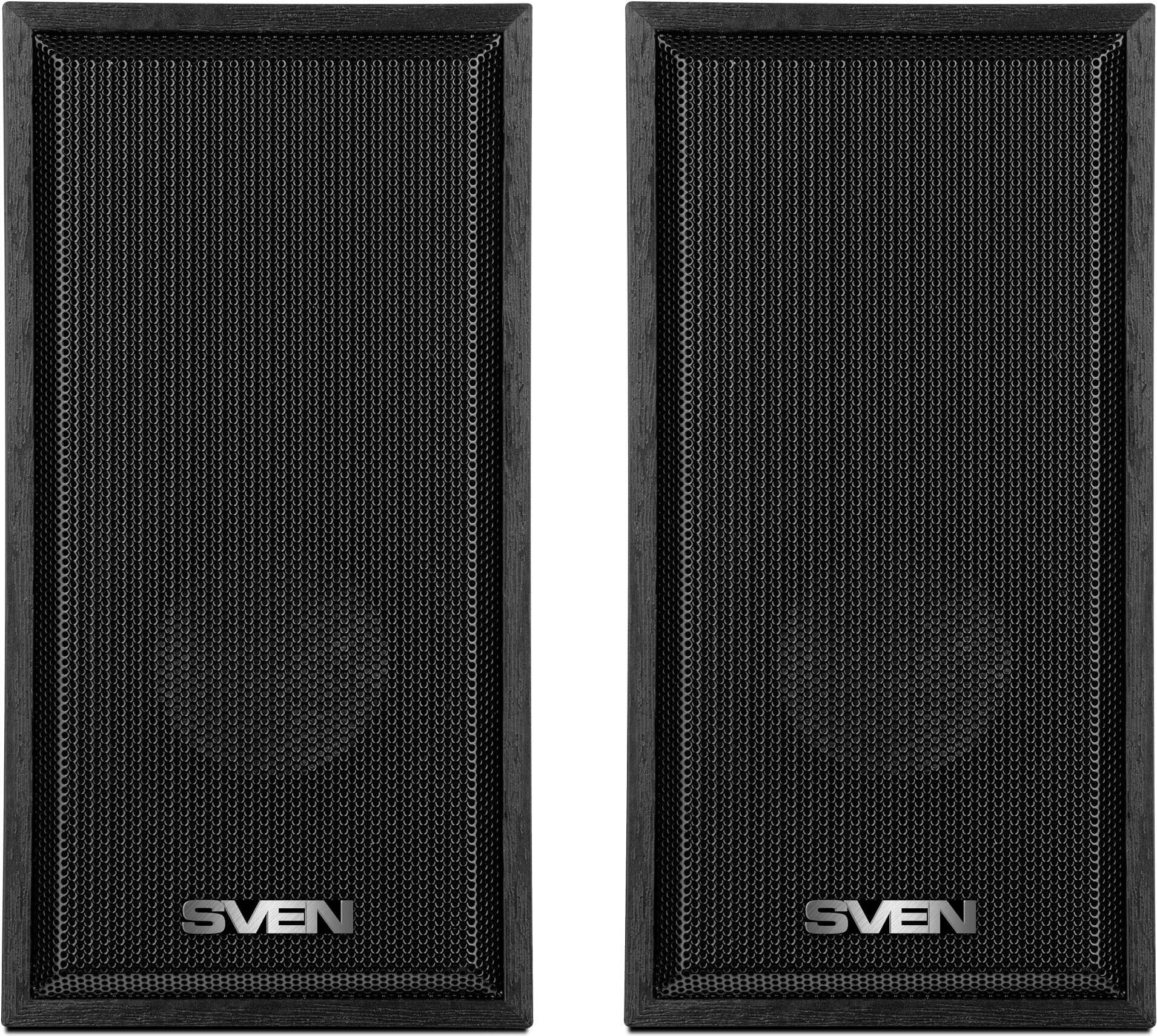 Компьютерные колонки SVEN SPS-509 Колонки 2.0, 6 ватт, USB-питание, jack 3.5, дерево, черная