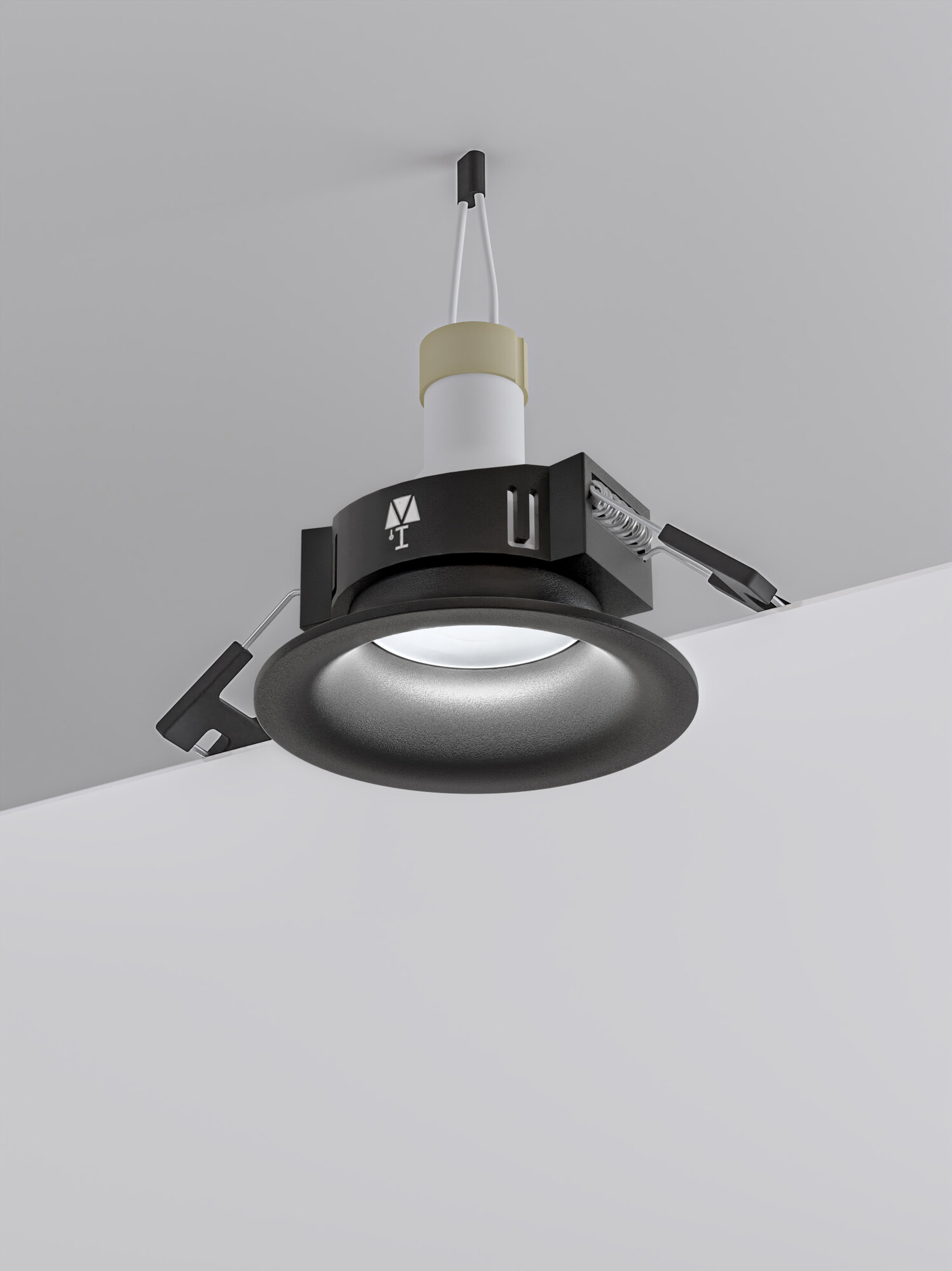 Встраиваемый светильник Interior Light BL003R-B Atom 1xGU10, 10Вт, черный, пластик/металл, IP20