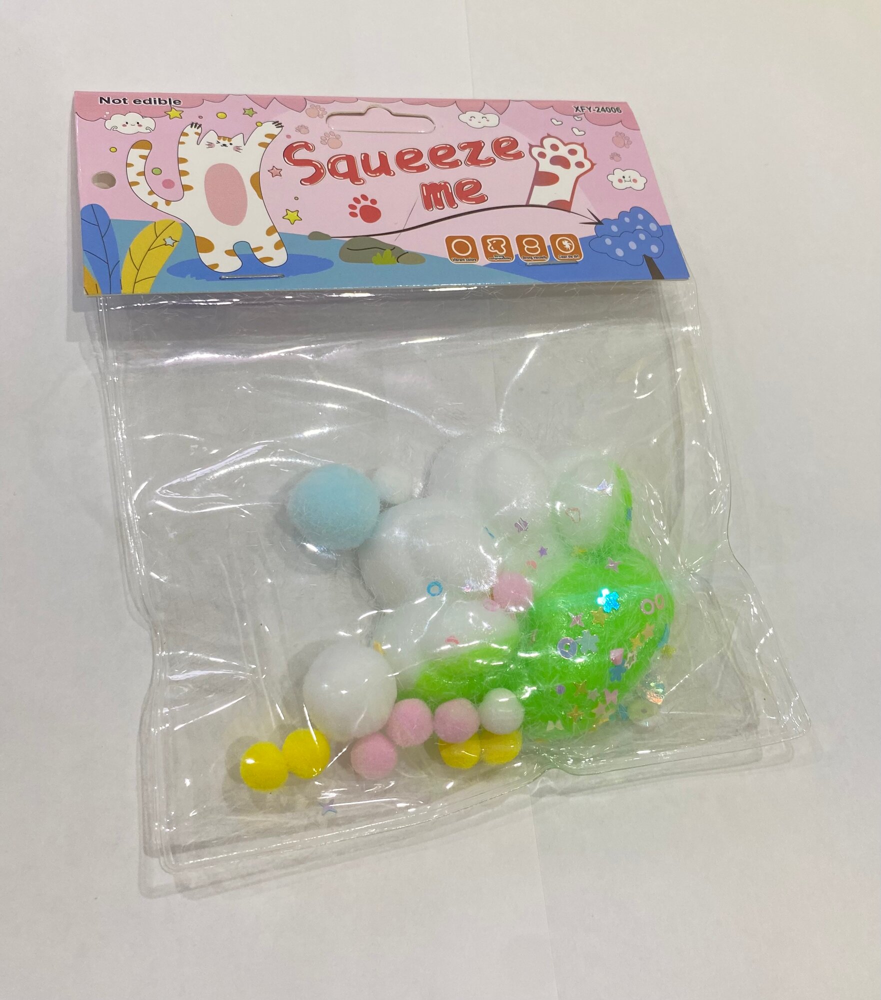 Игрушка сквиш антистресс кошачья лапка силиконовая