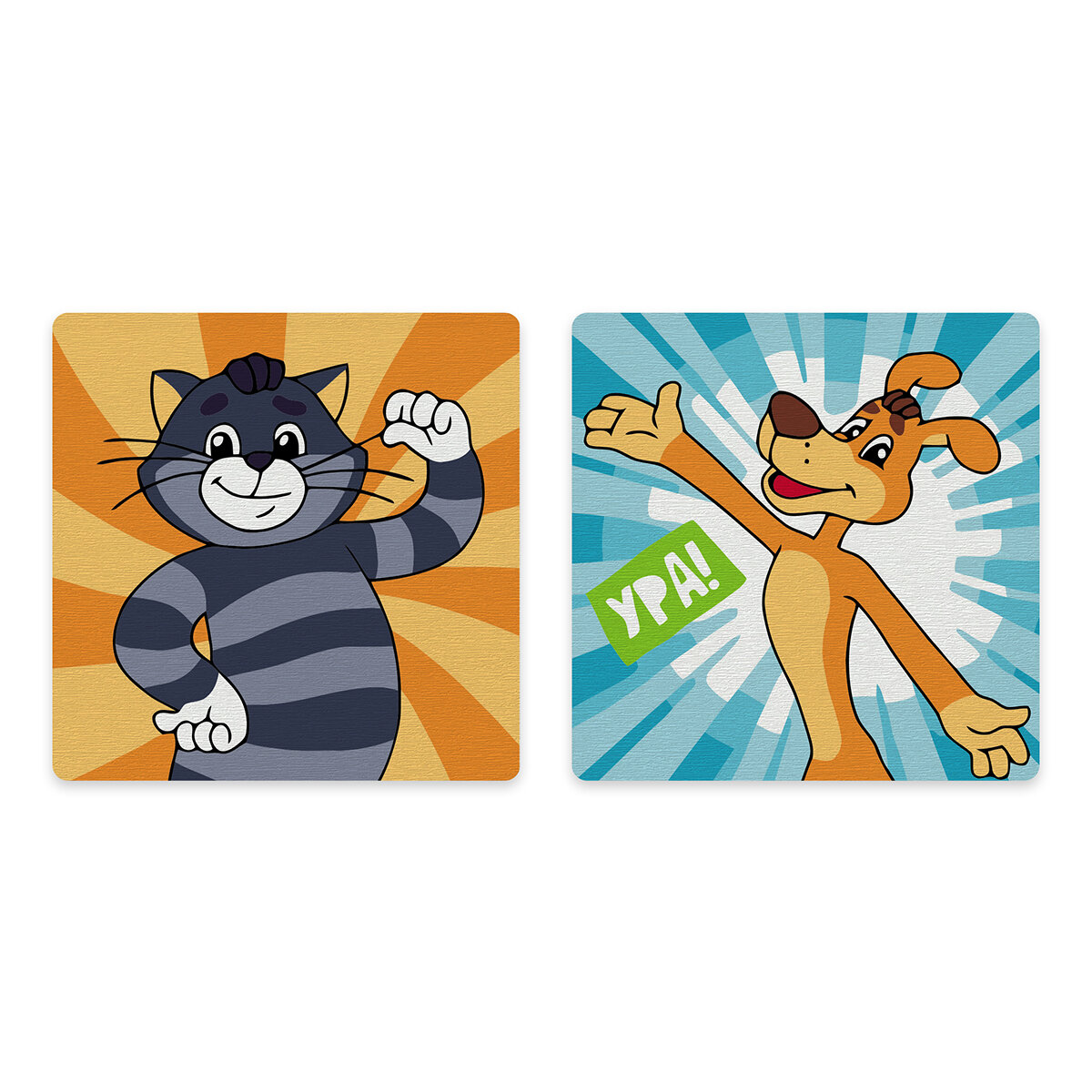 Фрея CMF-PNBM-006-AK01 Набор для раскрашивания по номерам на магните 9 х 9 см Кот Матроскин и Шарик