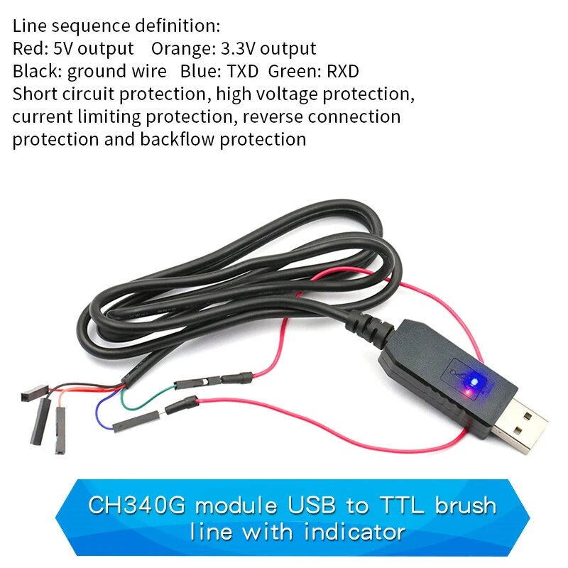 Модуль адаптера преобразователя PL2303HX TA CH340G USB в TTL, устройство для скачивания флэш-линии FT232 с USB на последовательный порт, 1 шт.