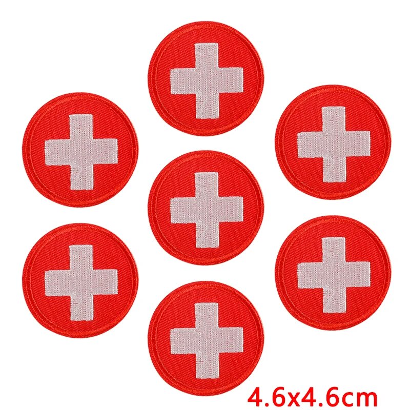 Нашивки с красным крестом и блестками LX0098