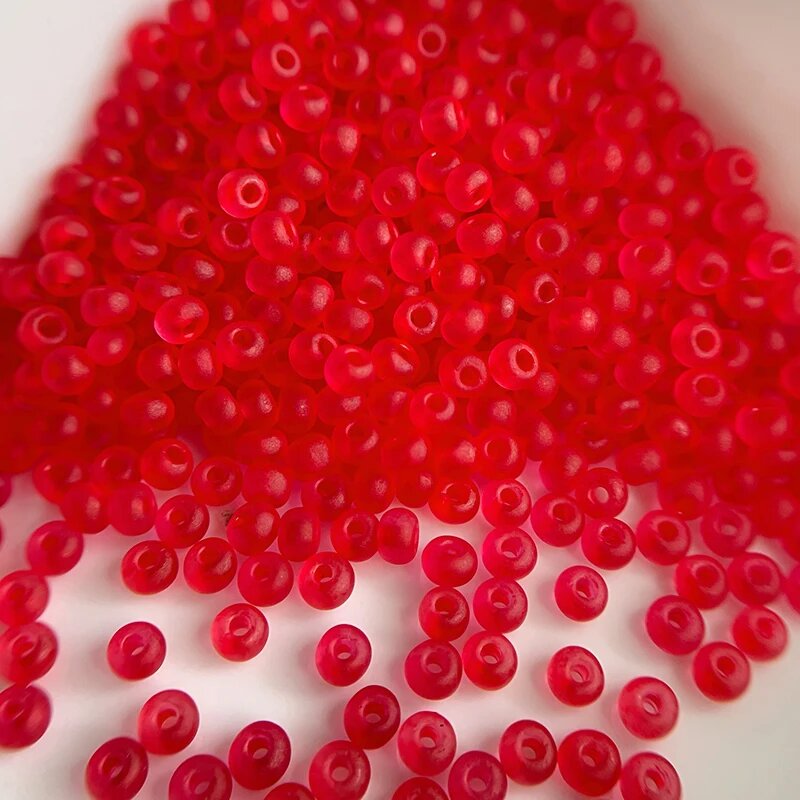 Японские прозрачные матовые стеклянные бусины HuuaLeoQin 3 мм 150 шт