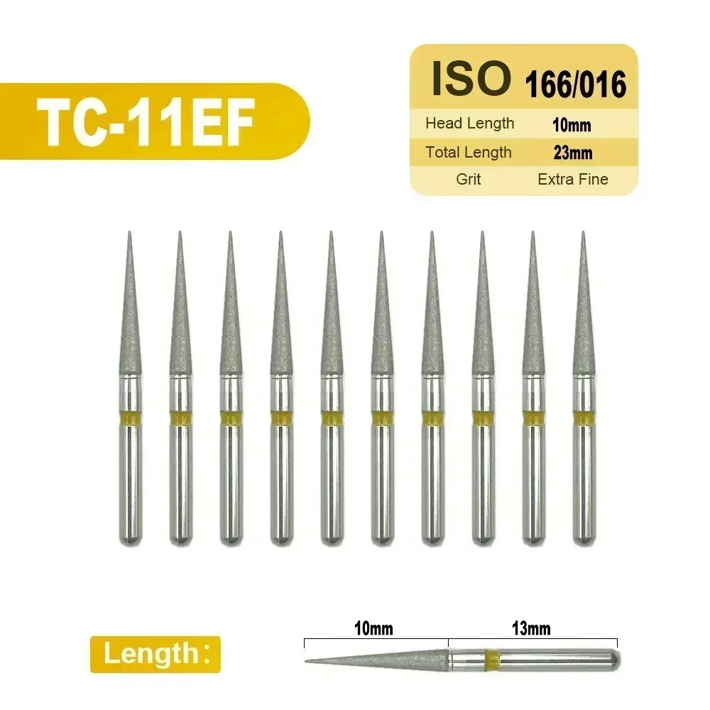 Алмазные боры TC-11EF, Extra Fine, 10 шт.