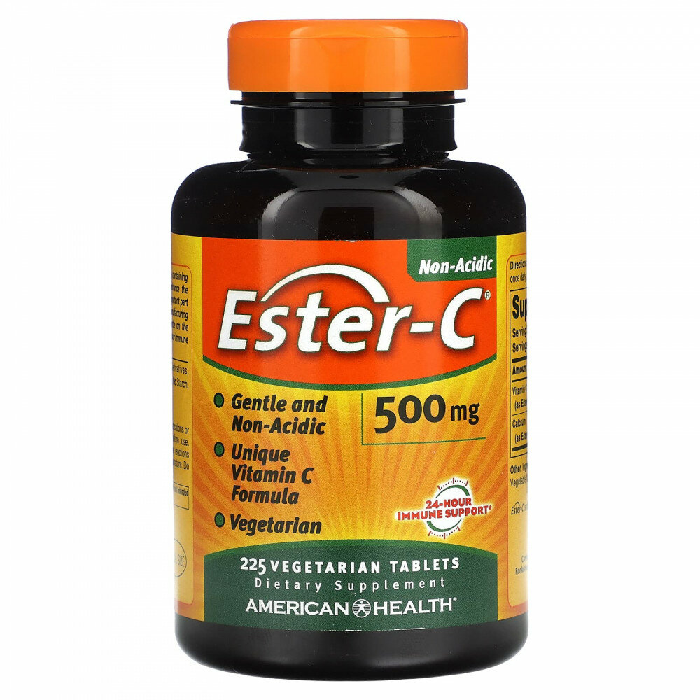 American Health, Ester-C®, витамин C, 225 вегетарианских таблеток (500 мг в 1 таблетке)
