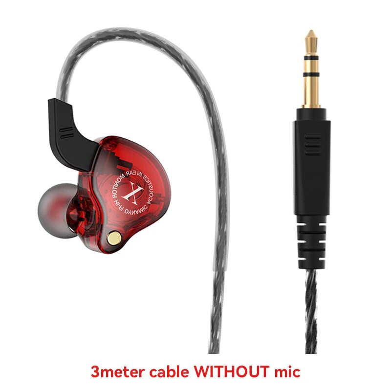 Проводные наушники Red 3m