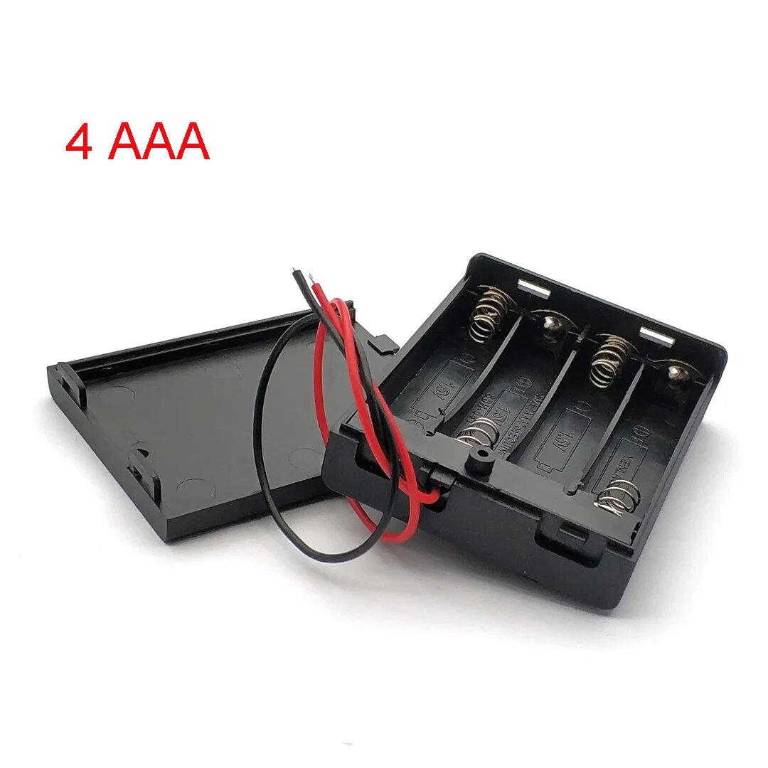 Держатель для батареек AAA 4 шт. черный