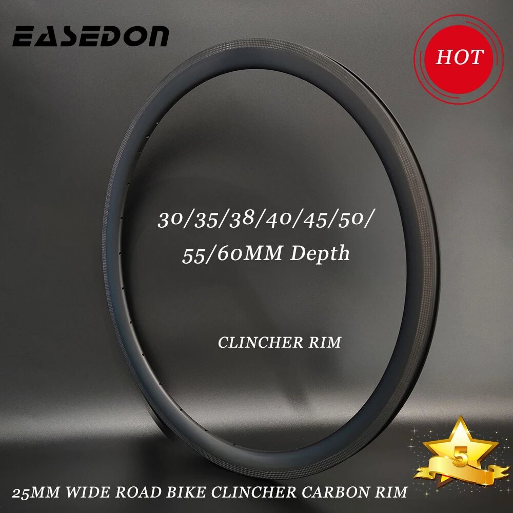 EASEDON Карбоновый обод для дорожного велосипеда Other Holes, Hook, Standard Weight, UD, 40x25mm