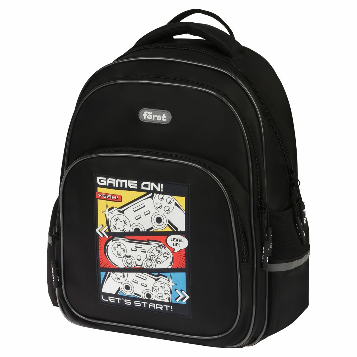 Рюкзак школьный Forst F-Comfy "Game On" 38x29x15см, 2 отделения, 3 кармана, эргономичная Спинка (Ft-Rm-090403)