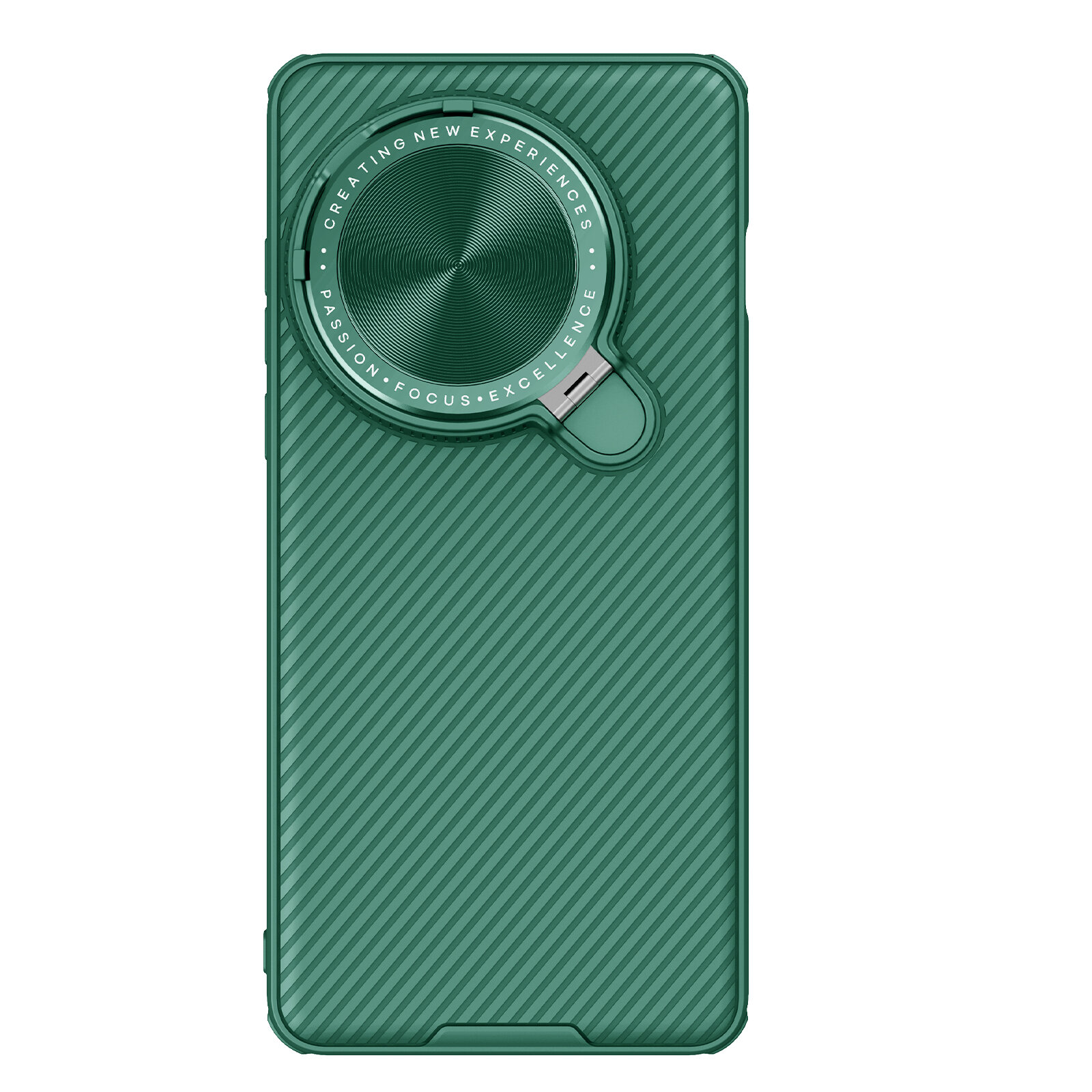 Чехол зеленого цвета (Dark Green) от Nillkin с металлической откидной крышкой для камеры на OnePlus 13, серия CamShield Prop Case