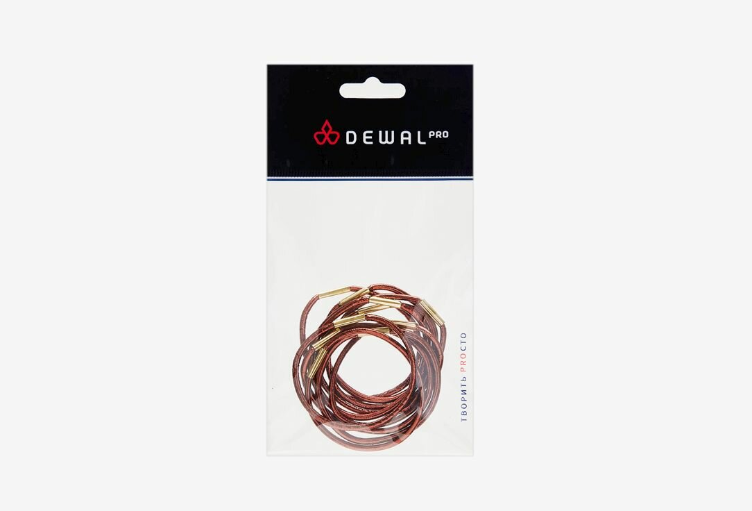 Резинки для волос DEWAL PROFESSIONAL midi shiny, brown