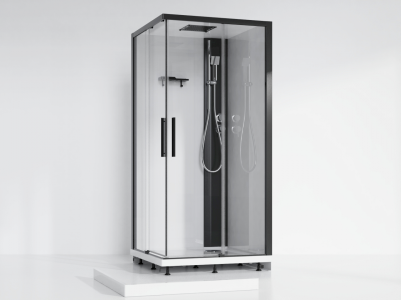 Душевая кабина Esbano Muse ESM-108CKR правая, стекло прозрачное, профиль черный