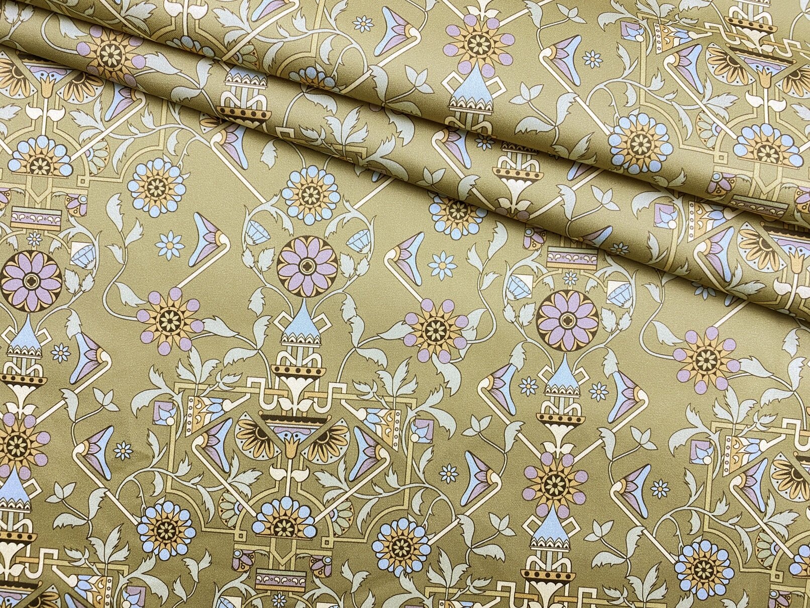 Ткань Ткань Хлопок золотого цвета с этническим принтом 14126