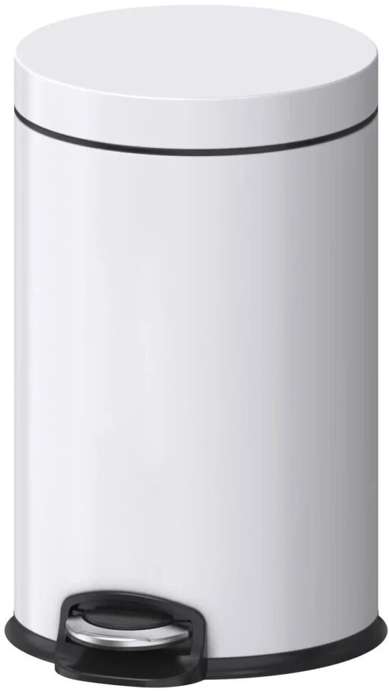 Мусорное ведро WeltWasser Erfie WT 10000000902 12л, с педалью, белый