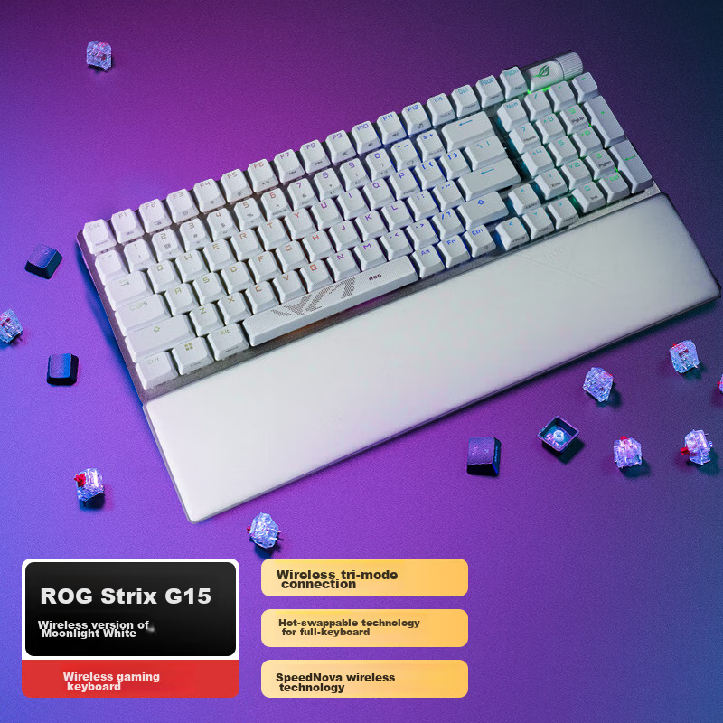 Беспроводная клавиатура ROGROG Youxia 2 98, Moonlight White, Bluetooth, 96 клавиш, RGB, NX Snow White Switch