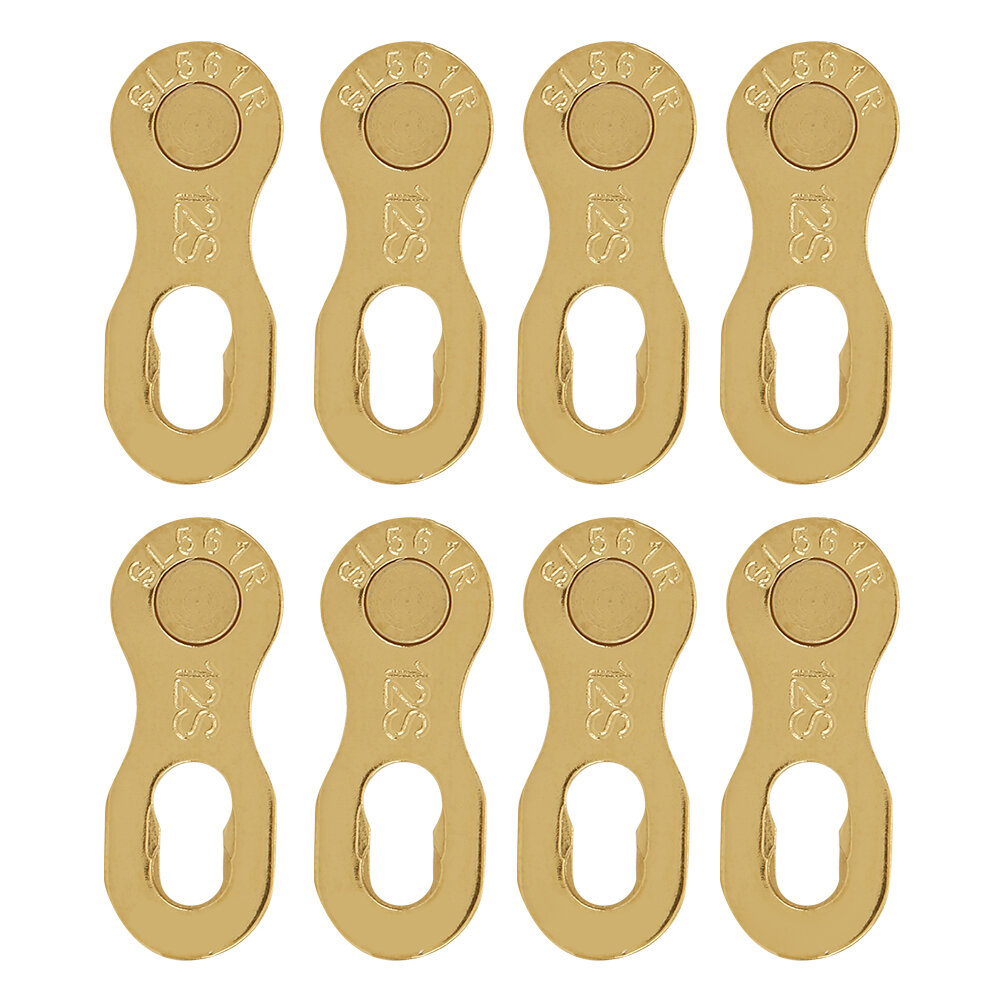 4 пары стальных велосипедных цепей на 12 скоростей, соединительные звенья, аксессуары для велоспорта, золотистый