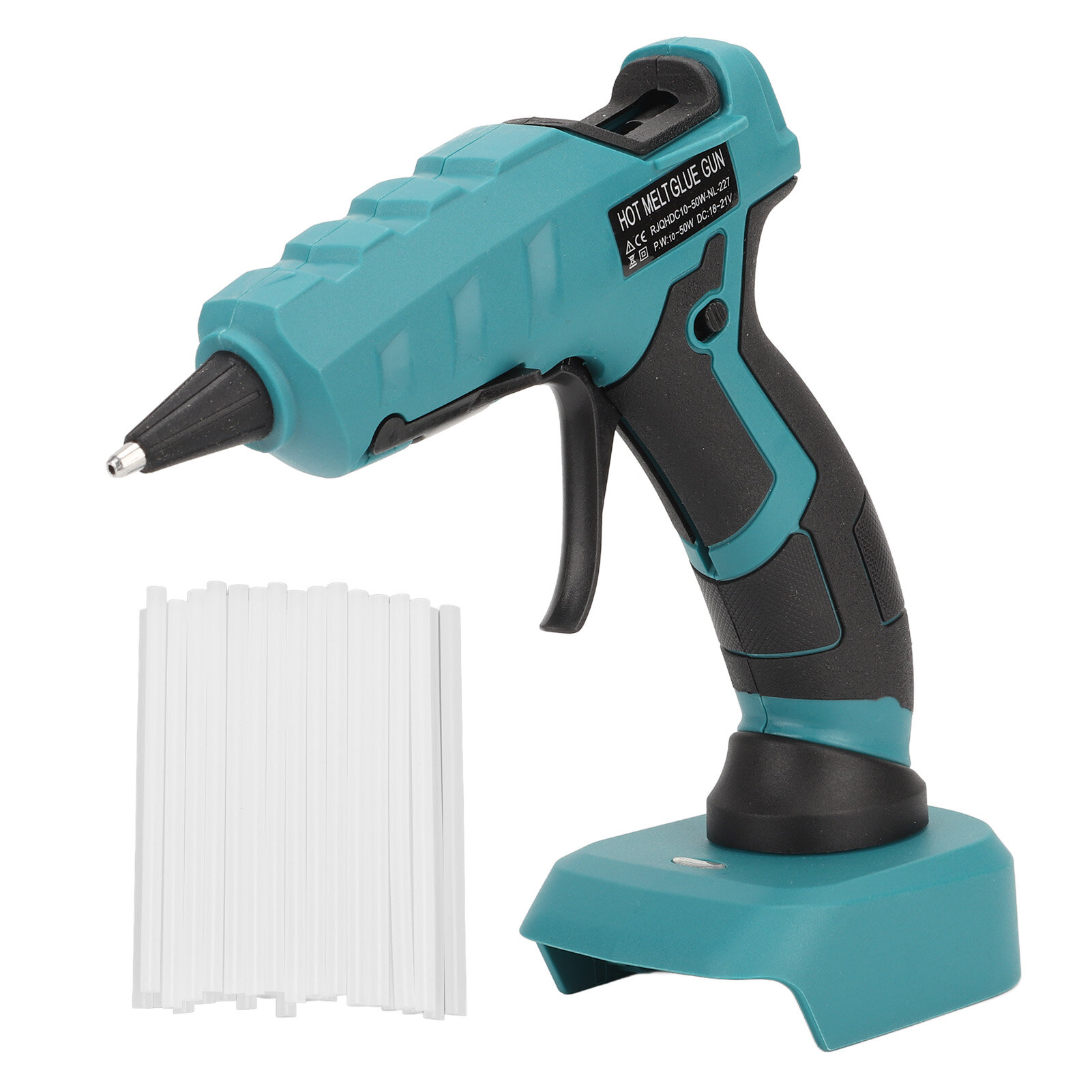 Беспроводной клеевой пистолет с быстрым предварительным нагревом, защитой от ожогов, ручной, с клеевым стержнем диаметром 7 мм для модели BL1850 18 В.