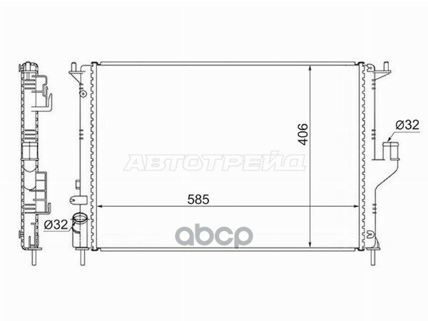 Радиатор LADA Largus 12-21 / Nissan Almera 12-19 Sat арт. RN0002-08-1