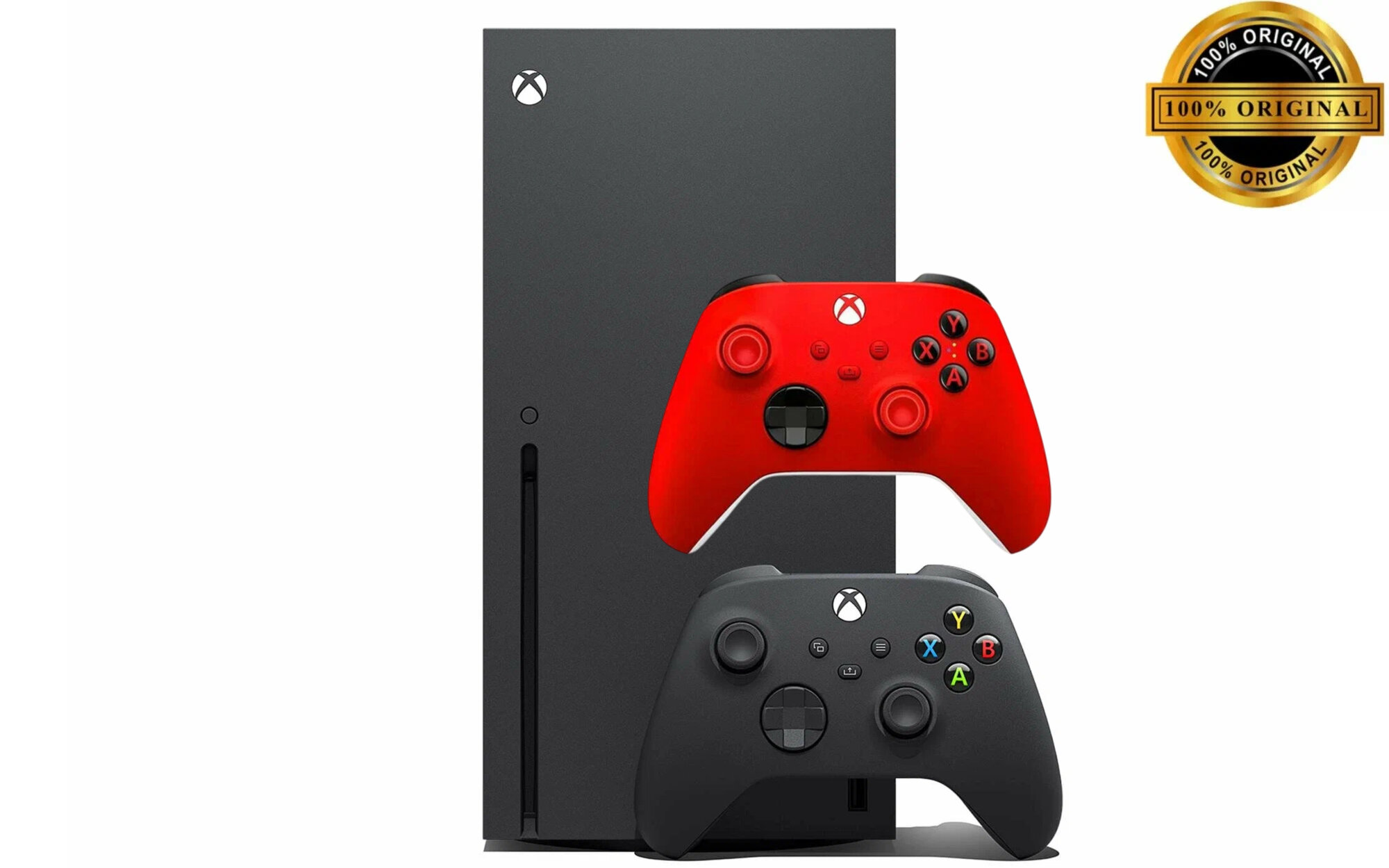 Игровая приставка Microsoft Xbox Series X, SSD, 1ТБ, встроенная память 1000ГБ, без игр, два геймпада (черный и красный)