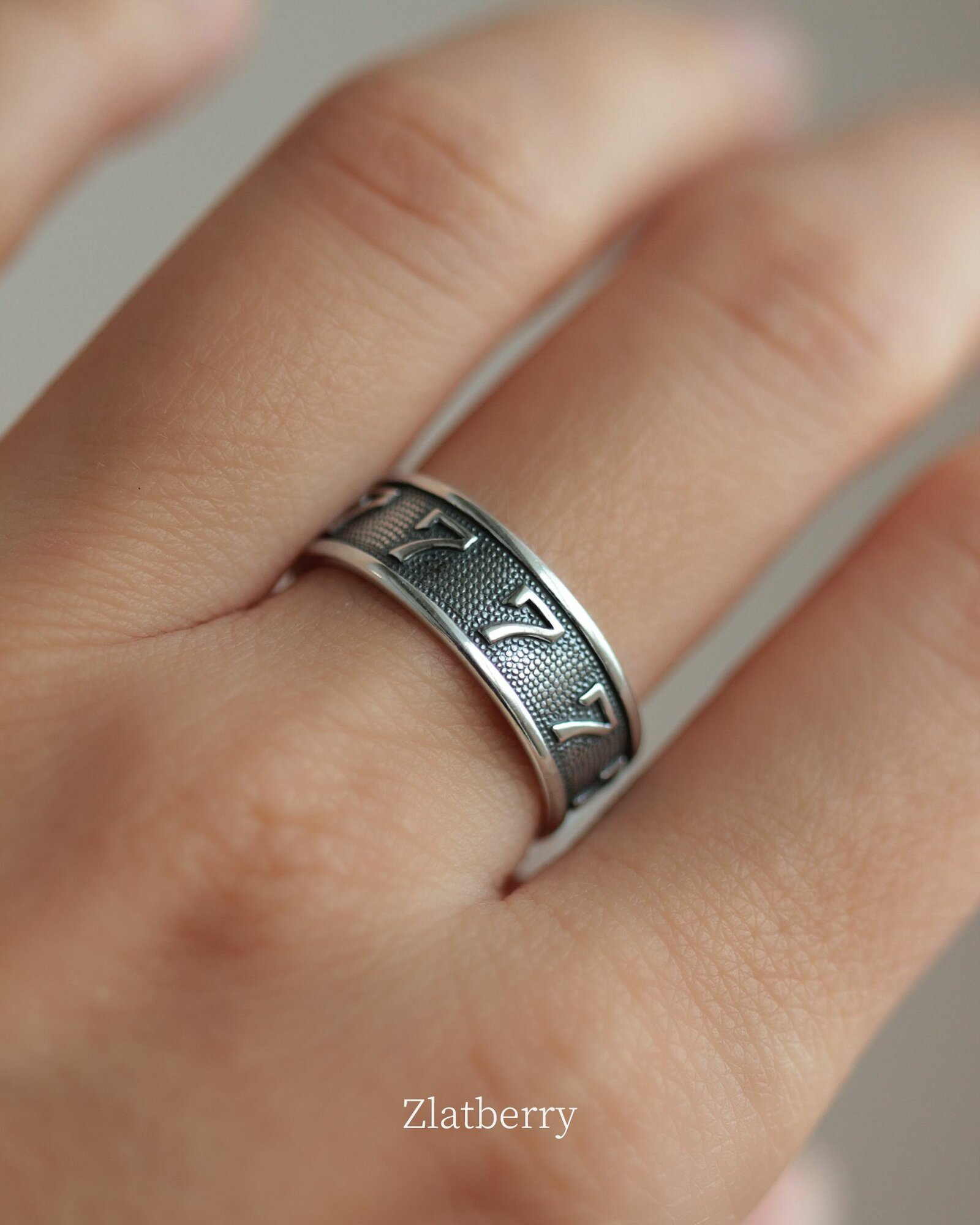 Кольцо, серебро, 925 проба, оксидирование