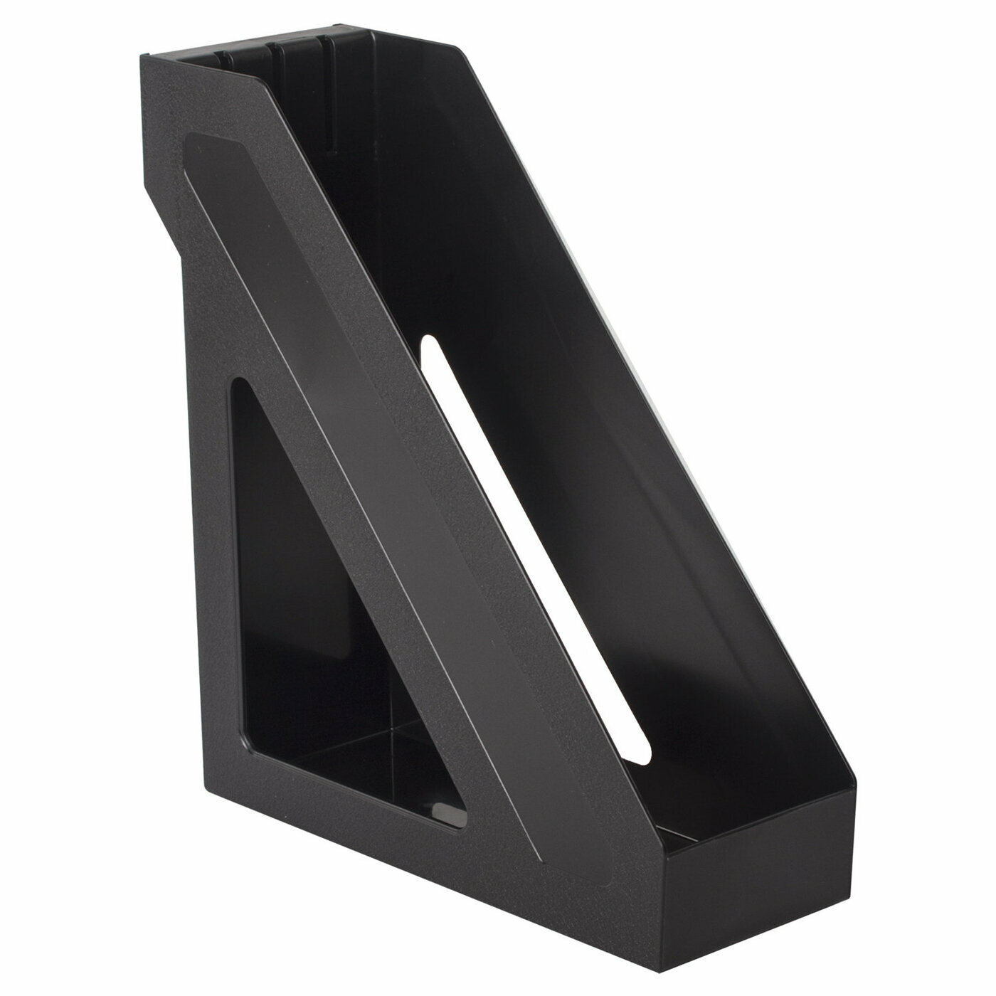 Лоток вертикальный для бумаг Brauberg "Basic", 265х100х285 мм, черный ()