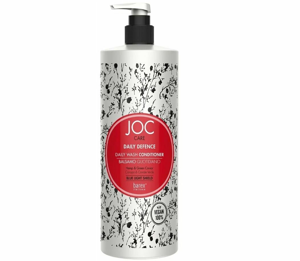 Кондиционер для ежедневного применения Barex JOC Care Daily Defence, с коноплей и зеленой икрой, 1000 мл