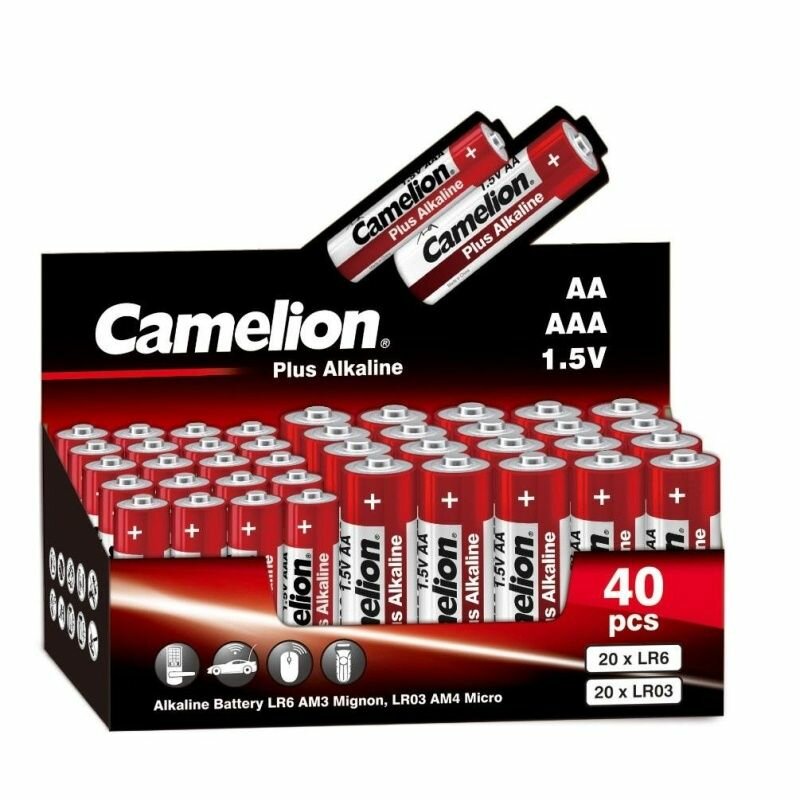 Батарейка Camelion Plus Alkaline 40 шт, 1,5 V