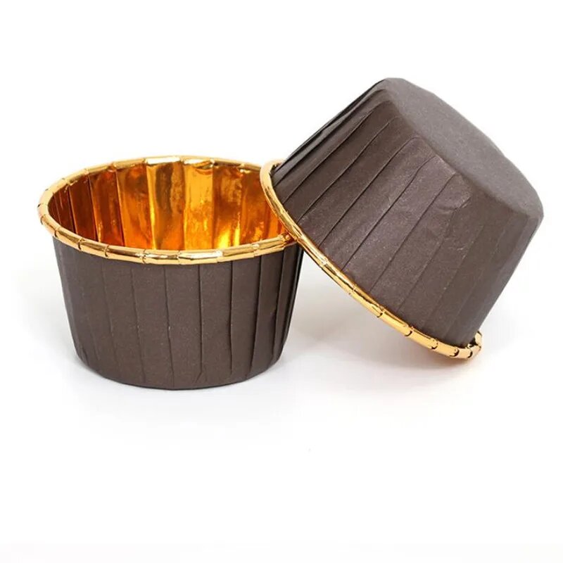 Формочки для кексов из фольги, 50 шт. Шоколад