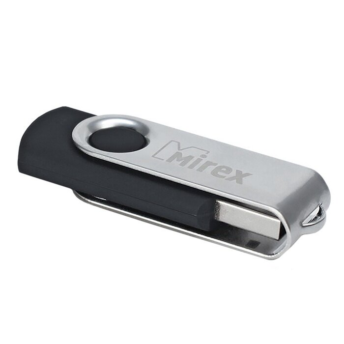 Флеш-карта Mirex Swivel black, 4 Гб, USB 2.0, чтение до 25 Мб/с, черная
