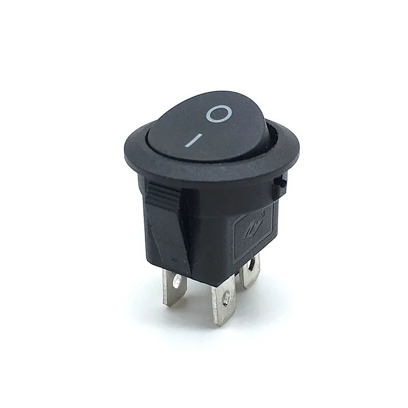 Переключатель KCD1 224N, черный, 4Pin