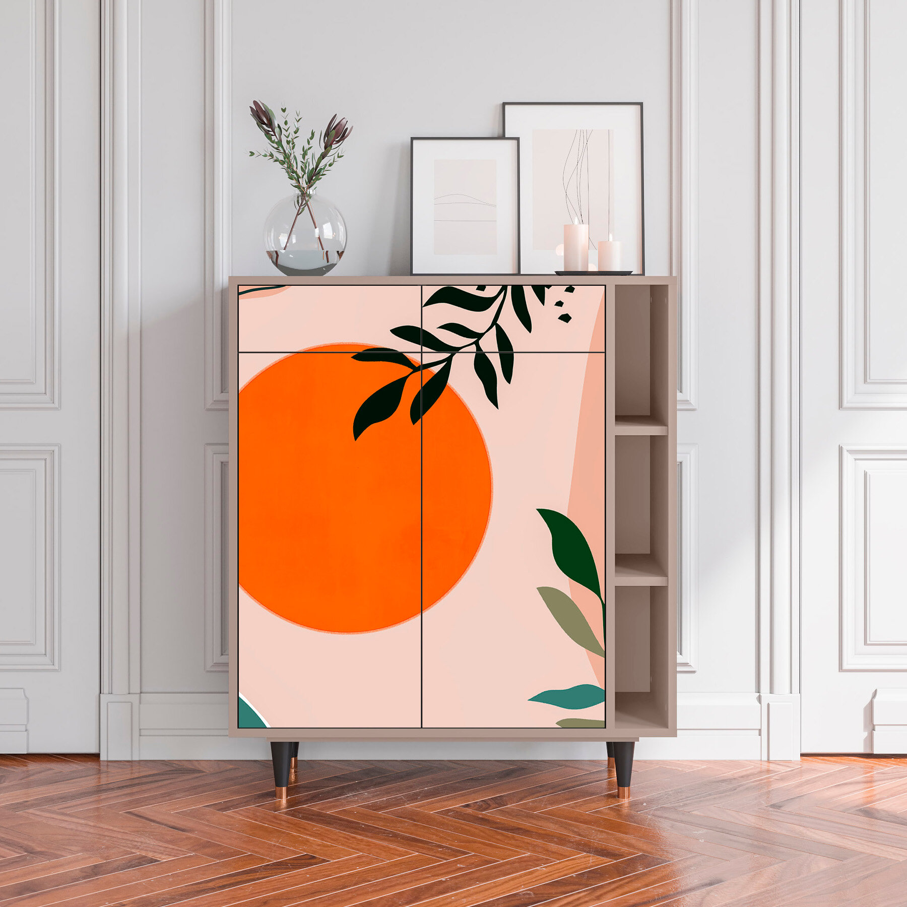 Комод - STORYZ - BS6 Artwork, Размер - 94 x 110 x 41 см, Цвет корпуса - , Бежевый