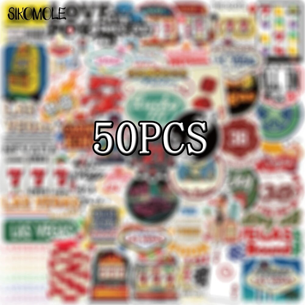 Стикеры SIKOMOLE Ретро 50 шт, Цвет: YCK042-50pcs