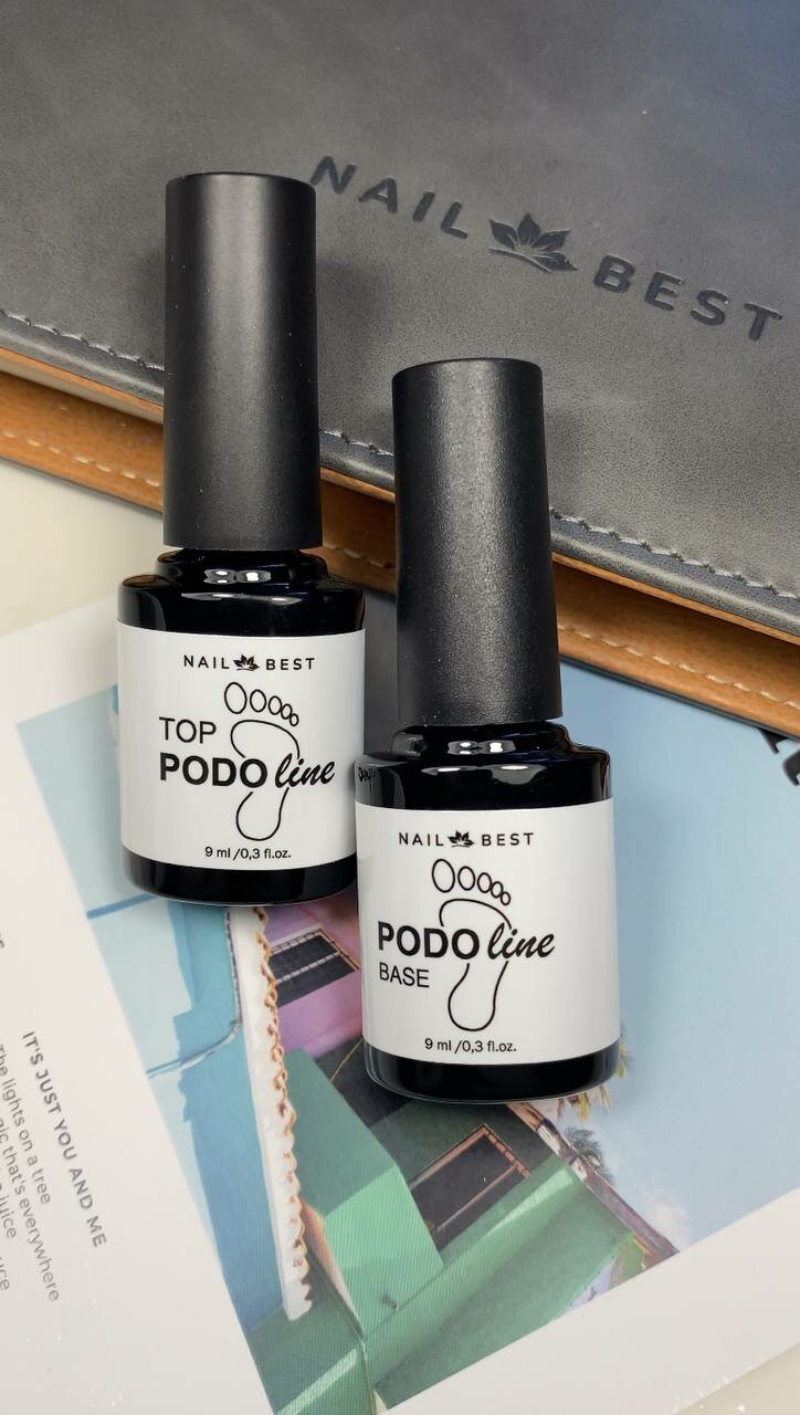 База и топ для педикюра Nail Best Podo Line, для ногтей на ногах, 9 мл