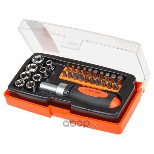 Отвертка реверс. с набором бит/головок 29пр. STARTUL PROFI (ST3049-29) STARTUL ST304929