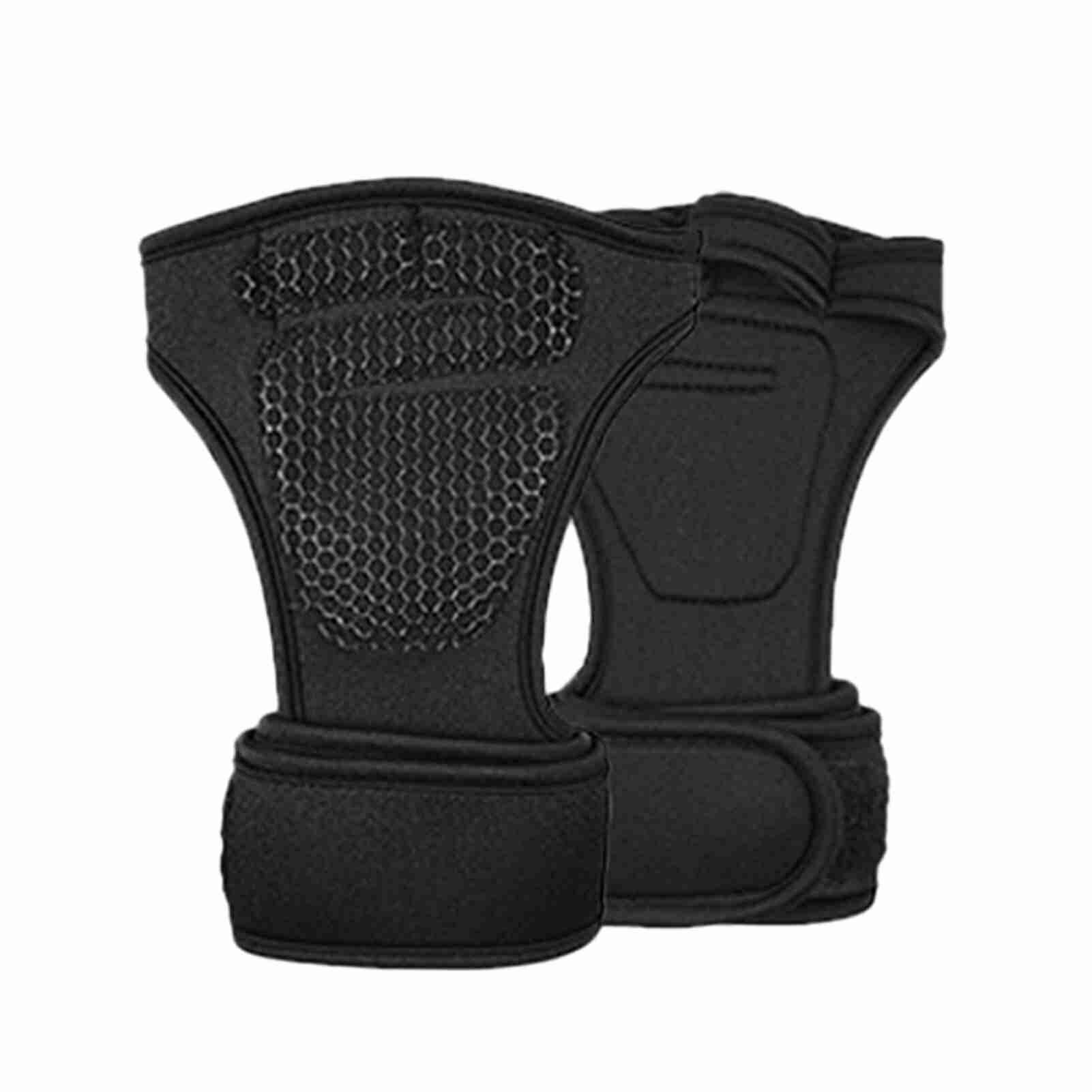 Тренировочные перчатки для тяжелой атлетики со встроенными напульсниками и противоскользящей защитой рук для пауэрлифтинга и подтягиваний.