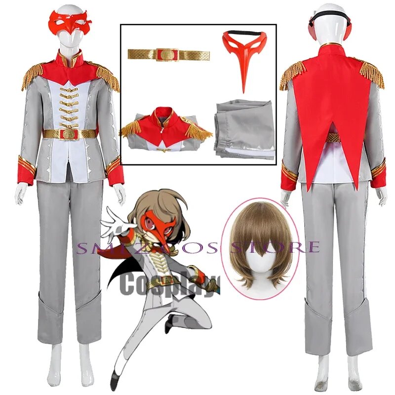 Косплей Akechi Goro Persona 5, размер S, комплект с париком