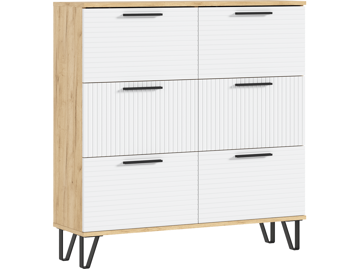 Обувница на 24 пары, Браш вайт/Крафт