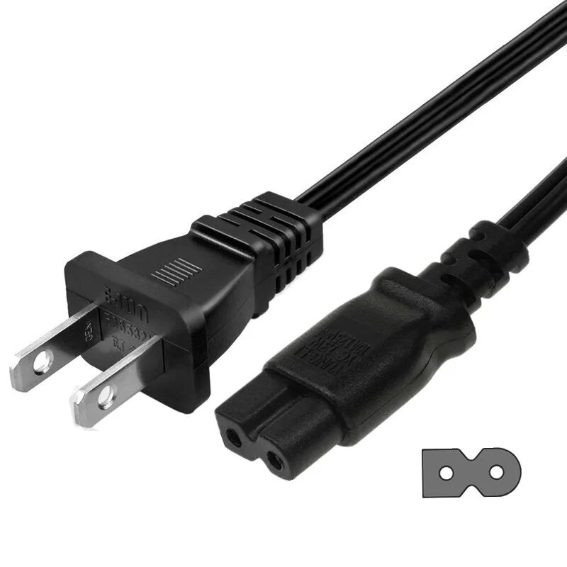 2 зубец, поляризационный шнур питания для смарт-HDTV, модели E-M и других моделей, адаптер с 2 слотами, переменный ток, настенный кабель: LED-TV, IEC320, C7