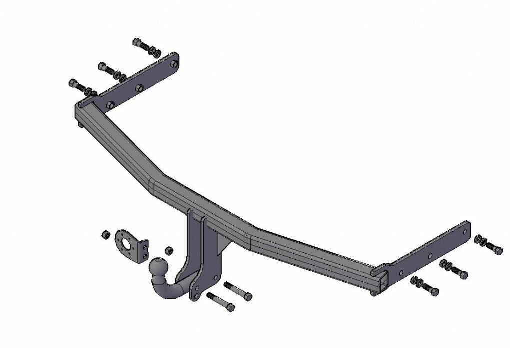 Фаркоп для Great Wall Hover Н3 с 2009-2013 г. в./Great Wall Hover Н5 с 2010. (без электрики) (паспорт и сертификат) Трейлер.8120