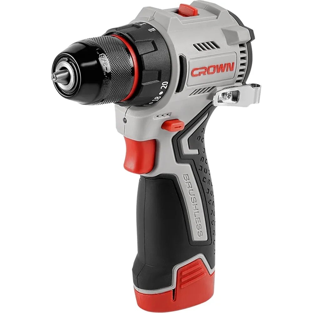 Дрель-шуруповерт Crown CT21129HMX-2 BMC, бесщеточный двигатель, для сверления и закручивания в древесине и металле