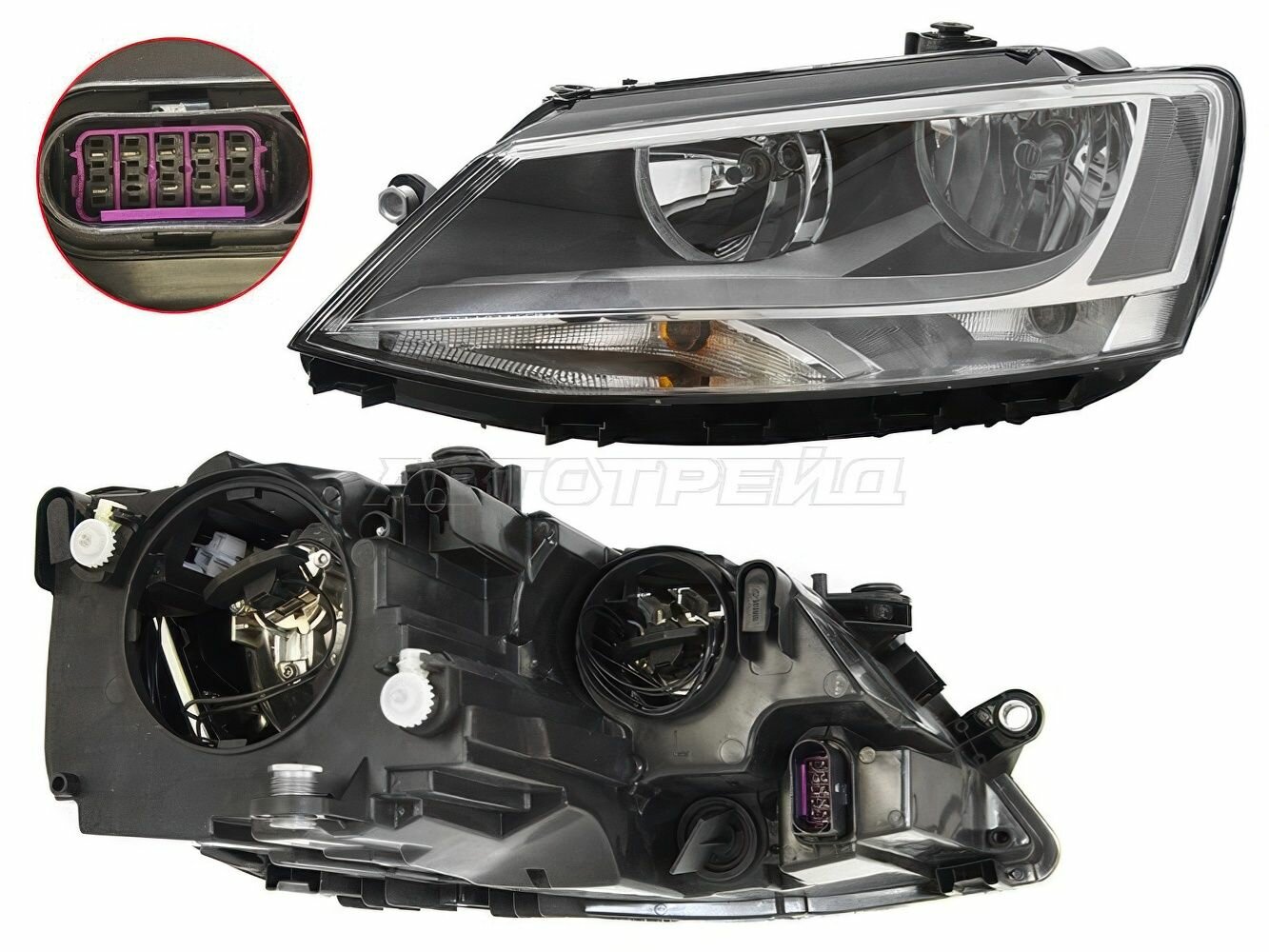 Фара левая для Фольксваген Джетта арт ST44111G6L SAT