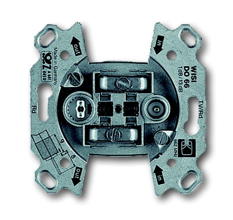 Розетка телевизионная ABB TV+FM проходная (0231-101) 2CKA000230A0268