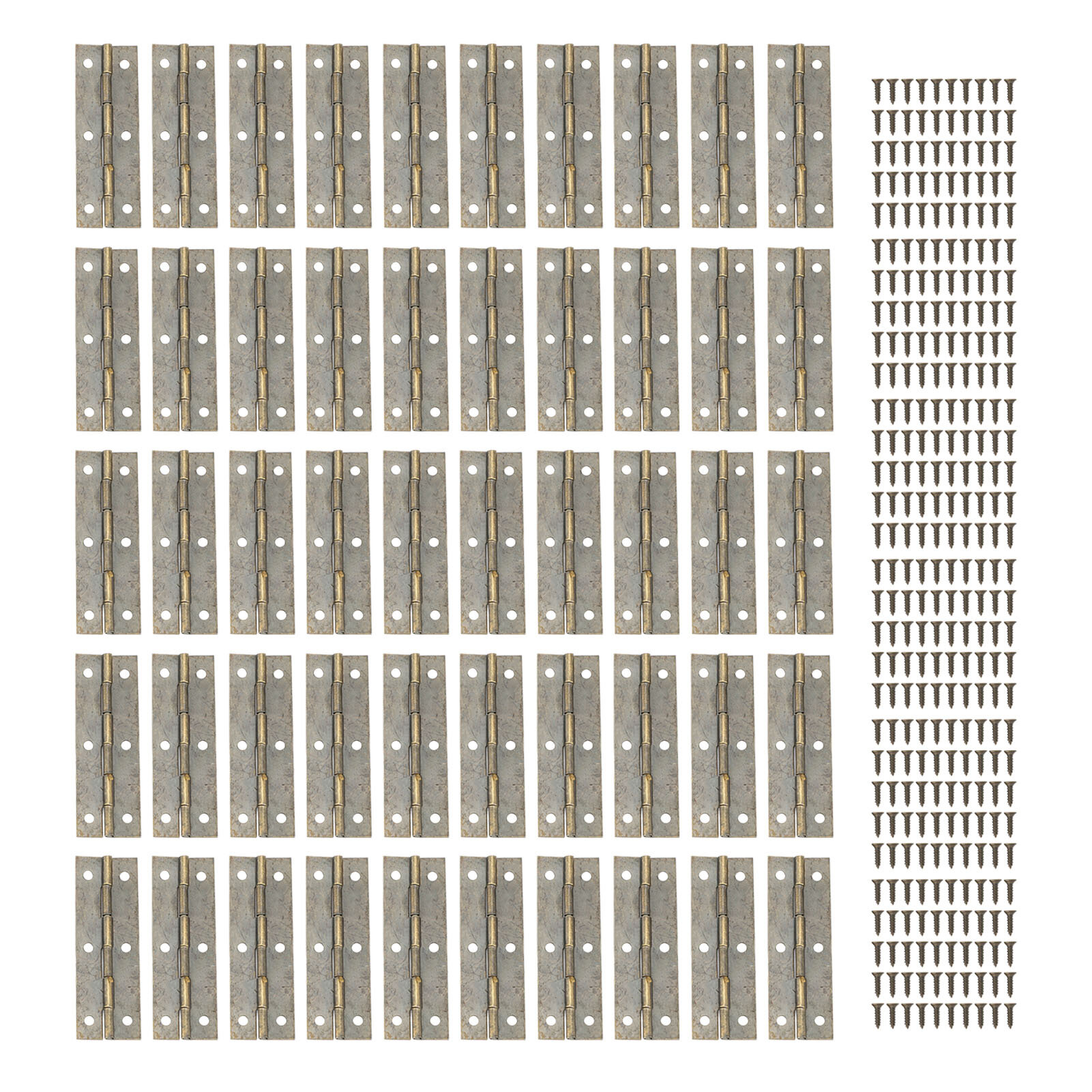 50 шт. дверных петель 58x19 мм в винтажном стиле, прочные, складные, из железа, для швейных машин, столов и шкафов, бронзовые.