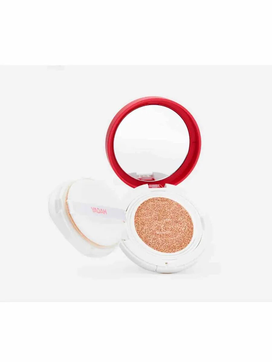 Кушон YADAH " Light Beige" 21, SPF 50, увлажнение и восстановление, маскировка несовершенств