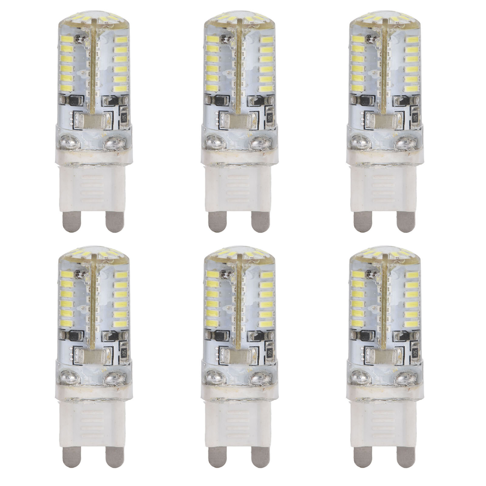 Светодиодная Лампа G9: 6 Вт Эквивалент 30 Вт Галогенной - Без Мерцания Защита Зрения 360° Равномерный Свет Для Люстры Потолка Или Стен