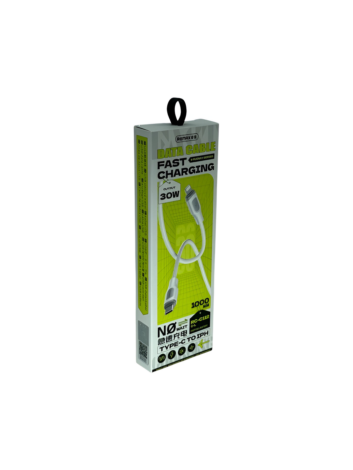 Кабель Remax RC-C112 C-L, USB Type-C — Apple Lightning, белый