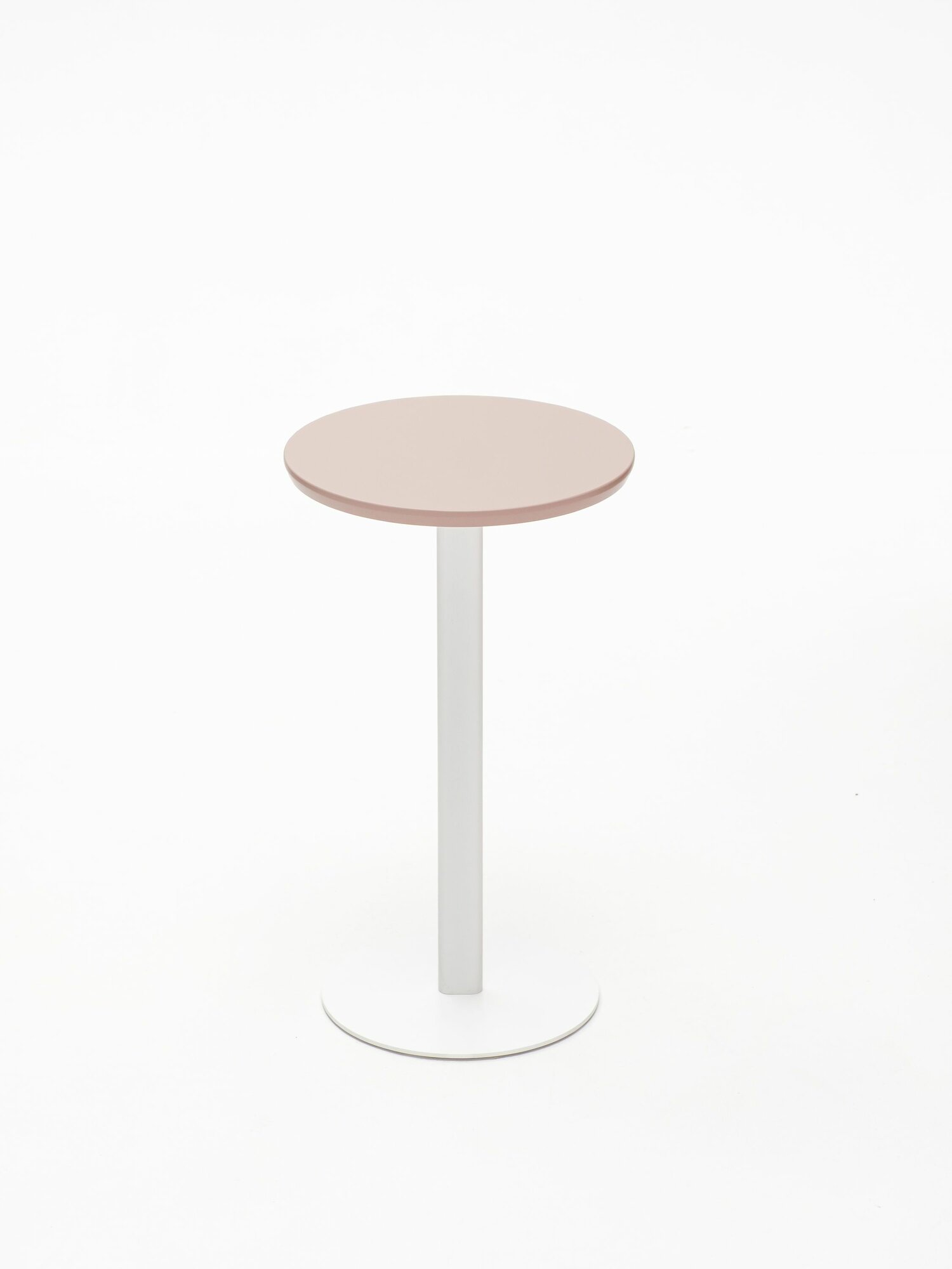 Приставной журнальный стол "Бруно", бежевая столешница, белая ножка, 52 см