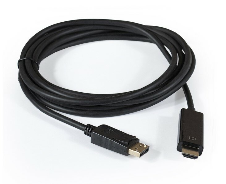 Кабель DisplayPort-HDMI ExeGate EX-CC-DP-HDMI-3.0 (20M/19M, 3м, экран) EX284917RUS