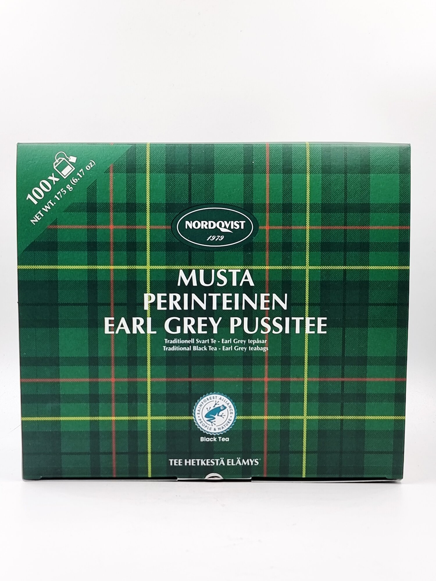 Чай черный Nordqvist Earl Grey c бергамотом, 100 пакетиков (из Финляндии)