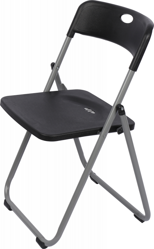 Стул складной 38х38х75 см, черный, максимальная нагрузка до 100 кг